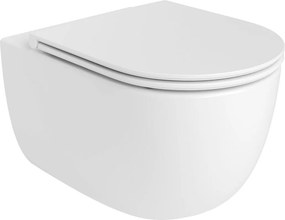 Bruckner Glanz závěsná wc mísa 36 x 52,5 cm Vortex Rimless bílá 201.336.4