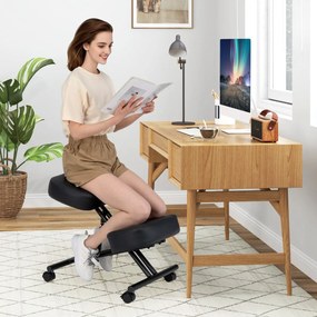 Costway Ergonomická podkolenní stolička se šikmým sedákem pro ortopedickou