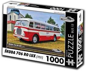 Retro-auta puzzle bus č.15 škoda 706 ro lux (1951) 1000 dílků