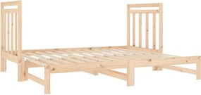 Výsuvná postel 2x (90 x 190) cm masivní borovice 3124772