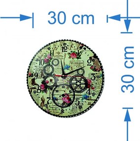 Hodiny na zeď ze dřeva, nástěnné hodiny I SENTOP HDFK001- Wall clock HEU-