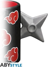 Hrnek 3D Naruto Shippuden - Shuriken Akatsuki 460 ml Vícebarevná
