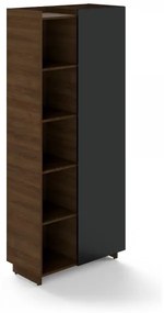Kombinovaná skříň Trevix 90 x 46 x 213 cm, pravá / Dub Charleston a černá