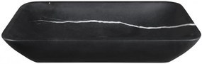 Sapho BLOK kamenné umyvadlo na desku, 60x35 cm, matný černý Marquin 2401-39