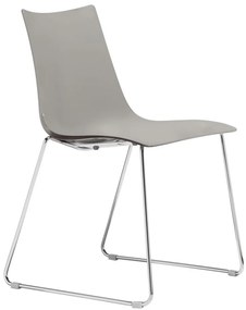 SCAB - Židle ZEBRA TECHNOPOLYMER s ližinovou podnoží - béžová/chrom