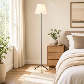 Costway Moderní stojací lampa s látkovým stínidlem E 27 Stojací lampa s kovovým