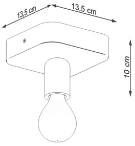 Sollux  SL.1156 - Bodové svítidlo TAVO 1xE27/15W/230V beton