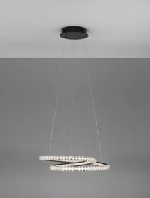 LED lustr Ginevra 48 černé