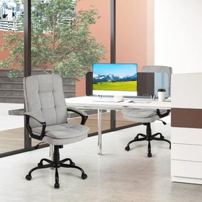 Costway Ergonomická kancelářská židle s područkami a kolečky Výškově