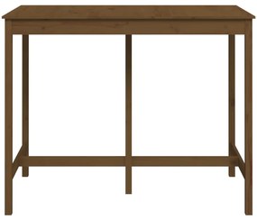 Barový stolek medově hnědý 140x80x110 cm masivní borové dřevo - Default Title