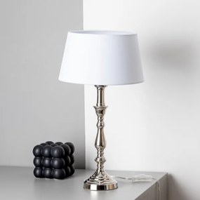 Brilagi - Stolní lampa CERIA 1xE27/60W/230V pr. 25 cm lesklý chrom/bílá
