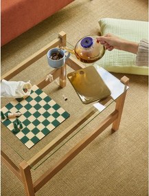 Konferenční stolek se skleněnou deskou v přírodní barvě 52x66 cm Ledge – Hübsch