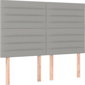 Box spring postel s matrací světle šedá 140 x 190 cm textil 3136669
