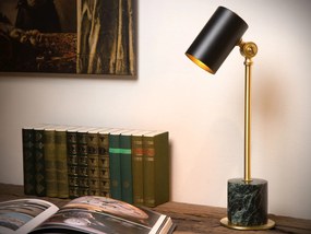 Lucide 03530/01/30 stolní lampa Brandon, černá/zlatá, E14, 48cm