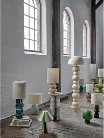 Zelená/krémová keramická stolní lampa s textilním stínidlem (výška 68 cm) Brady – Bloomingville