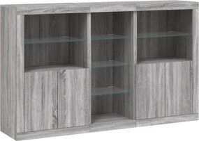 Příborník s LED osvětlením šedý sonoma 162 x 37 x 100 cm 3209175