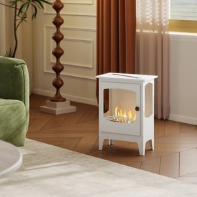 HOMCOM krb na bioethanol 2,05 kW ocel, nádrž 0,9 l, doba hoření 3 h, 39x26x54 cm, černý