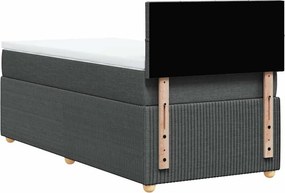 Box spring postel s matrací tmavě šedá 90x200 cm textil 3287340