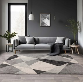 Šedý  koberec Dinamo Patio Grey Rozměry: 120x170 cm