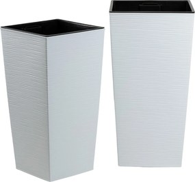 Plastový květináč Porto Riflo 57x29,5x29,5 cm bílý
