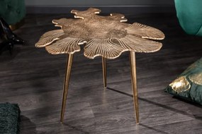 Konferenční stolek Leaf 57cm zlatý