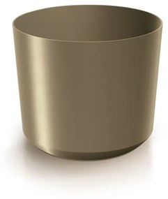 PROSPERPLAST Květináč - TUBO Průměr: 19,9 cm, Barva: zlatá