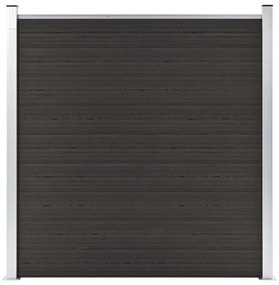Plotový dílec WPC 180 x 186 cm černý 148972