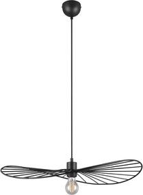 Matně černé závěsné svítidlo ø 60 cm Chapeau – Reality