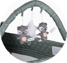 CHIPOLINO Postýlka cestovní s přebalovací podložkou Luna Basil