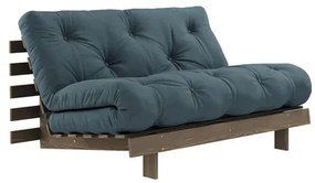 sofa ROOT by Karup - 140*200 cm carob (hnědá) + futon petrol blue 757