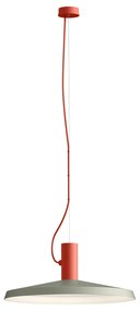 WEVER & DUCRÉ ROOMOR SUSPENDED 1.0 E27 Barva: Korálově Červená, Speciální typ: Shade 4.0 | 2.5m, Další parametry: Stínítko: Cementově Šedá + Bíla, Uc…