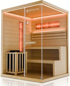 Artsauna Finská sauna Vantaa, přírodní Velikost: 150 cm, Počet osob: 3
