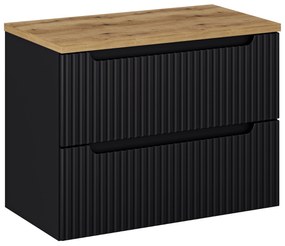 Comad Koupelnová skříňka pod deskové umyvadlo SET-NOB B Oak Nova Black 80 černá/dub coast evoke