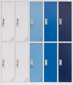 Kovová šatní skříň na oblečení Oxford Blue