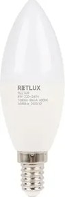 RETLUX RLL 630 C37 E14 candle 8W / 1080 lm / 4000K - studená bílá / D