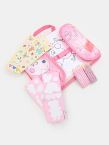 Sinsay - Kreativní sada s omalovánkami a samolepkami 19 pack Peppa Pig - růžová