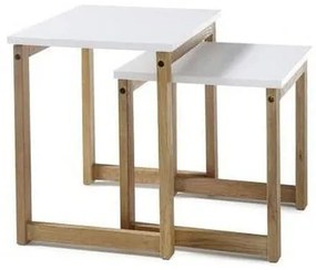 Konferenční stolek Juvena - set 2 kusů (bílá)