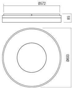 Redo 01-2004 - LED Stm stropní svítidlo MAYA LED/75W/230V pr. 60 cm zlatá