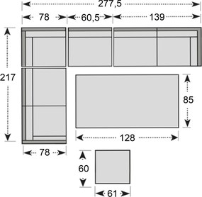 Doppler CORDOBA LIKA-TEX®, +1 zahradní sedací souprava 1+1