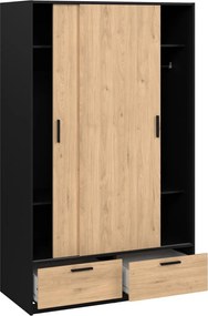 FN Skříň Lincoln 324 černý mat/jackson hickory
