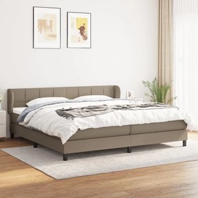 Box spring postel s matrací taupe 200x200 cm textil 3126273