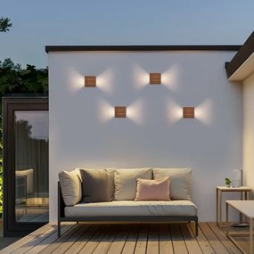Immax 08523L - LED Venkovní nástěnné svítidlo LUXLINE 6W/230V 3000K IP54 ořech