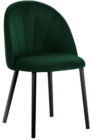 OnaDnes -20% Smaragdově zelená sametová jídelní židle MICADONI VENTURA