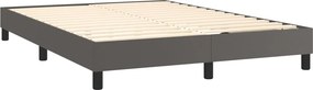 Box spring postel s matrací šedá 140x200 cm umělá kůže 3141069
