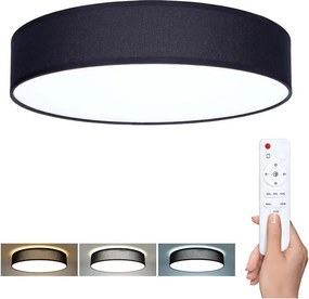 LED stropní světlo s dálkovým ovládáním Penley nastavitelné - průměr 40 cm, černá