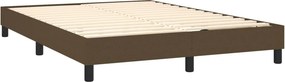 Box spring postel s matrací a LED tmavě hnědá 140x200 cm textil 3133160