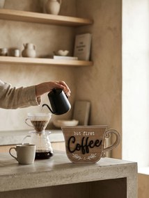 Sinsay - Stojací dekorace ve tvaru šálku s nápisem Coffee - béžová