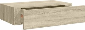 Nástěnná police se zásuvkou dub 40 x 23,5 x 10 cm MDF 330247