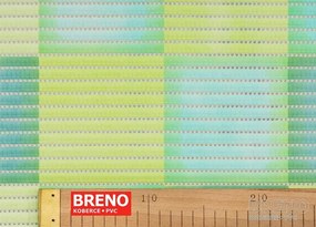 Breno Koupelnová pěnová předložka SOFTY-TEX 79844 zelené dlaždice, šíře 65 cm, Vícebarevné
