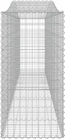Klenuté gabionové koše 9 ks 400x50x100/120cm pozinkované železo 3145963